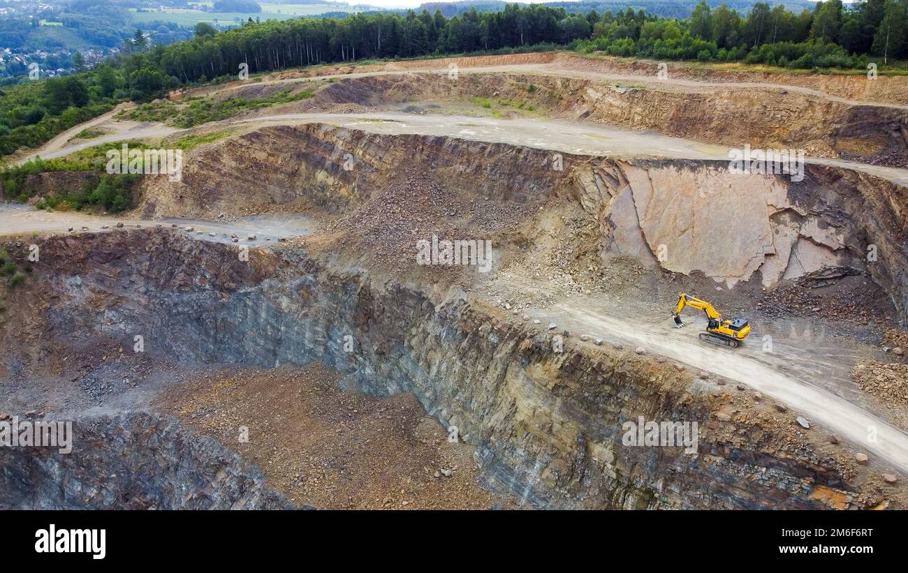 An aerial view of a stone quarry hi-res stock photography and images ...