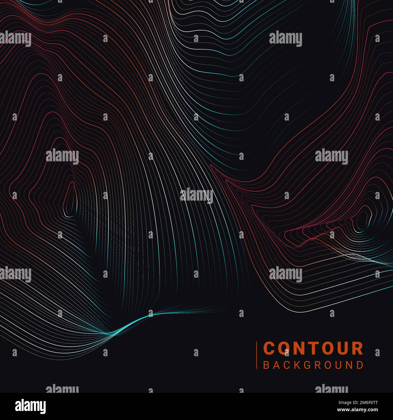 Blue and red abstract map contour lines background Stock Vector Image ...