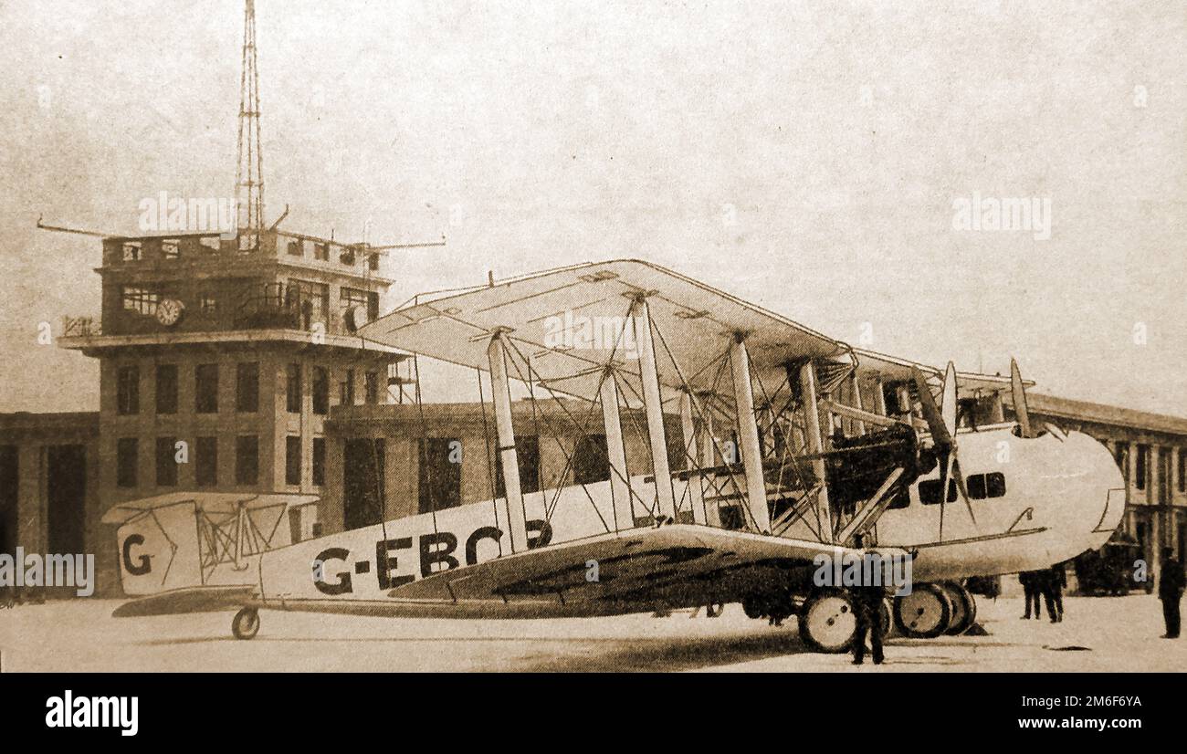 A 1930s image of a Vickers Rolls Royce 16 seater airliner ready to ...