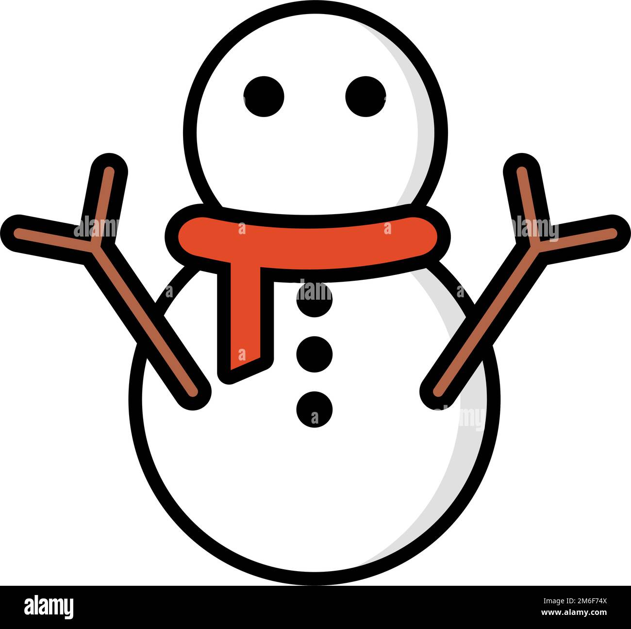 Christmas snowman icon. Winter. Editable vector Stock Vector Image ...