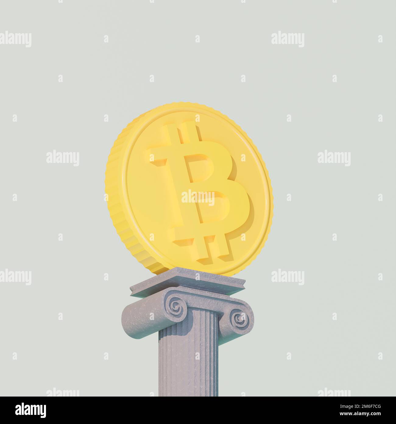 Bitcoin 3D trendy illustration Stock Photo - Alamy