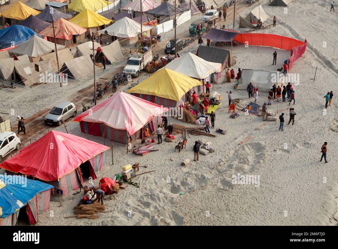 Prayagraj, India. 04/01/2023, A general view of a tent city built for ...