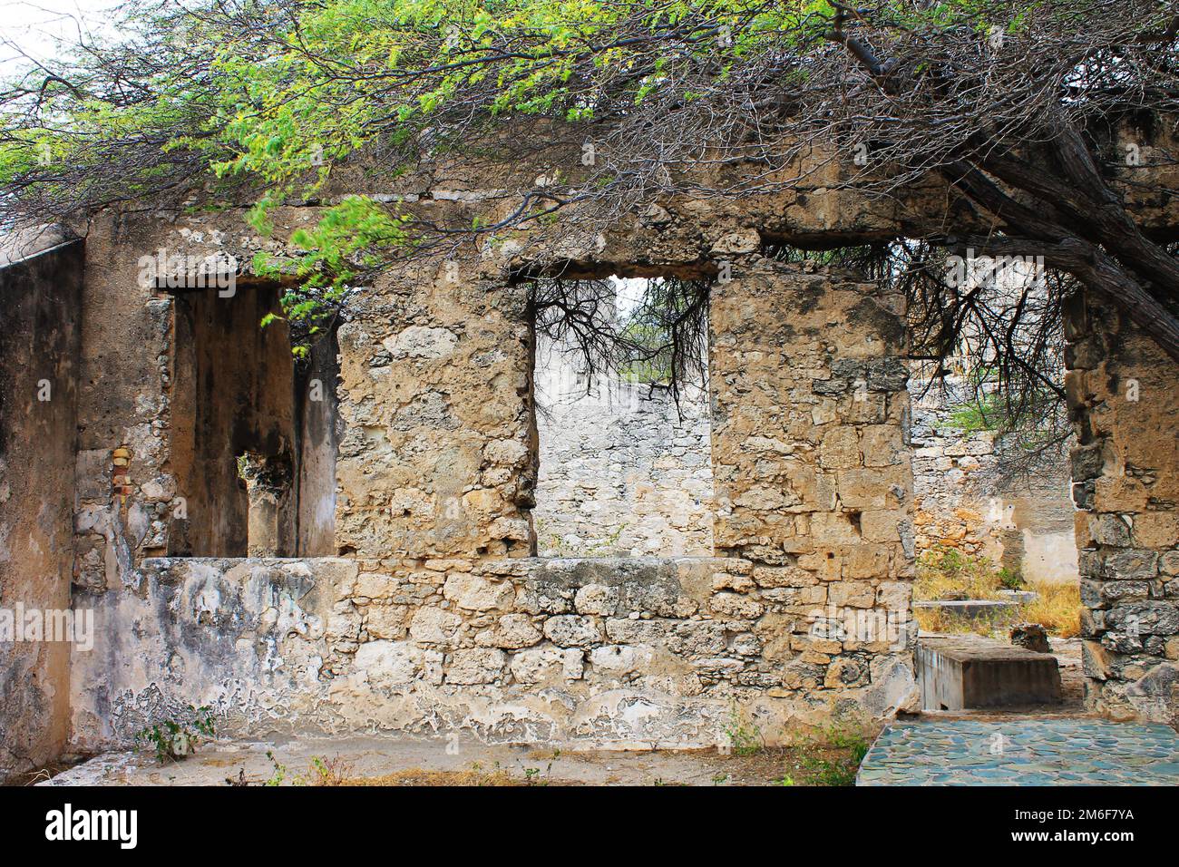 Ruins of the old Balashi Gold Mine, Aruba Stock Photo - Alamy