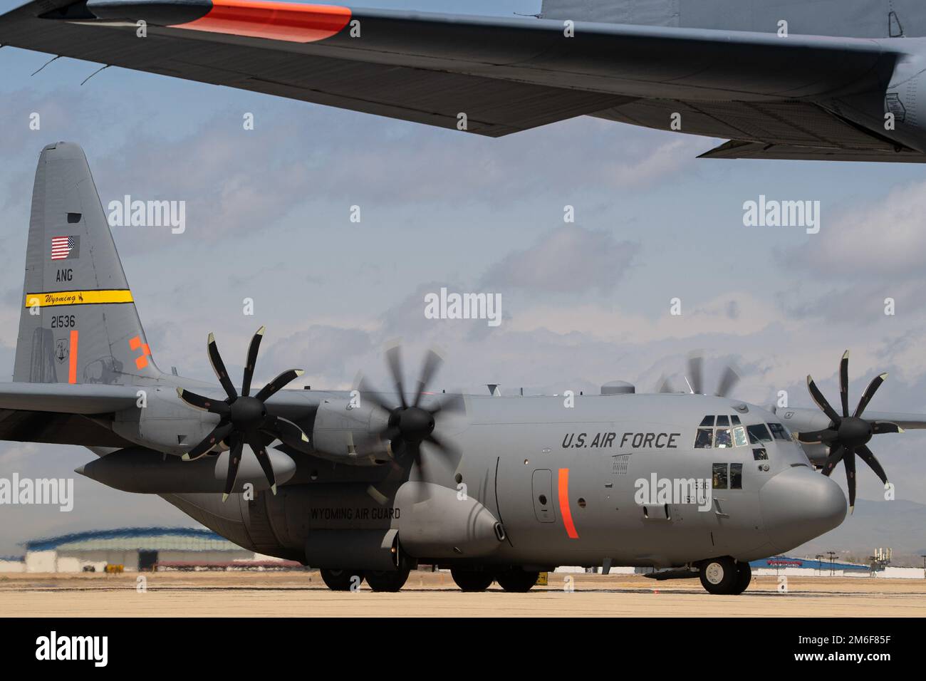 A C-130 from the 153d Airlift Wing equipped with USDA Forest Service ...