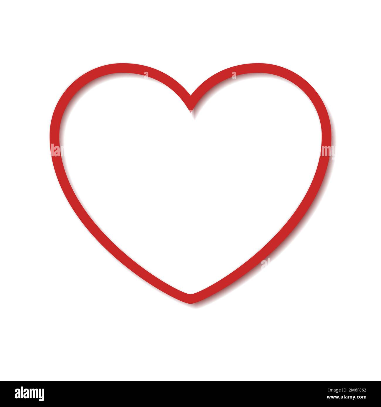 Red heart on white background. Vector illustration Stock Vector Image ...
