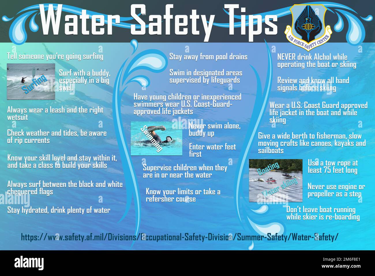 Seymour safety this summer water safety graphic Stock Photo - Alamy
