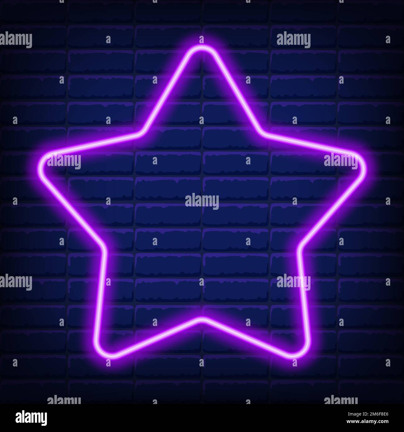 Christmas neon purple star icon. Neon green Christmas star shape on ...