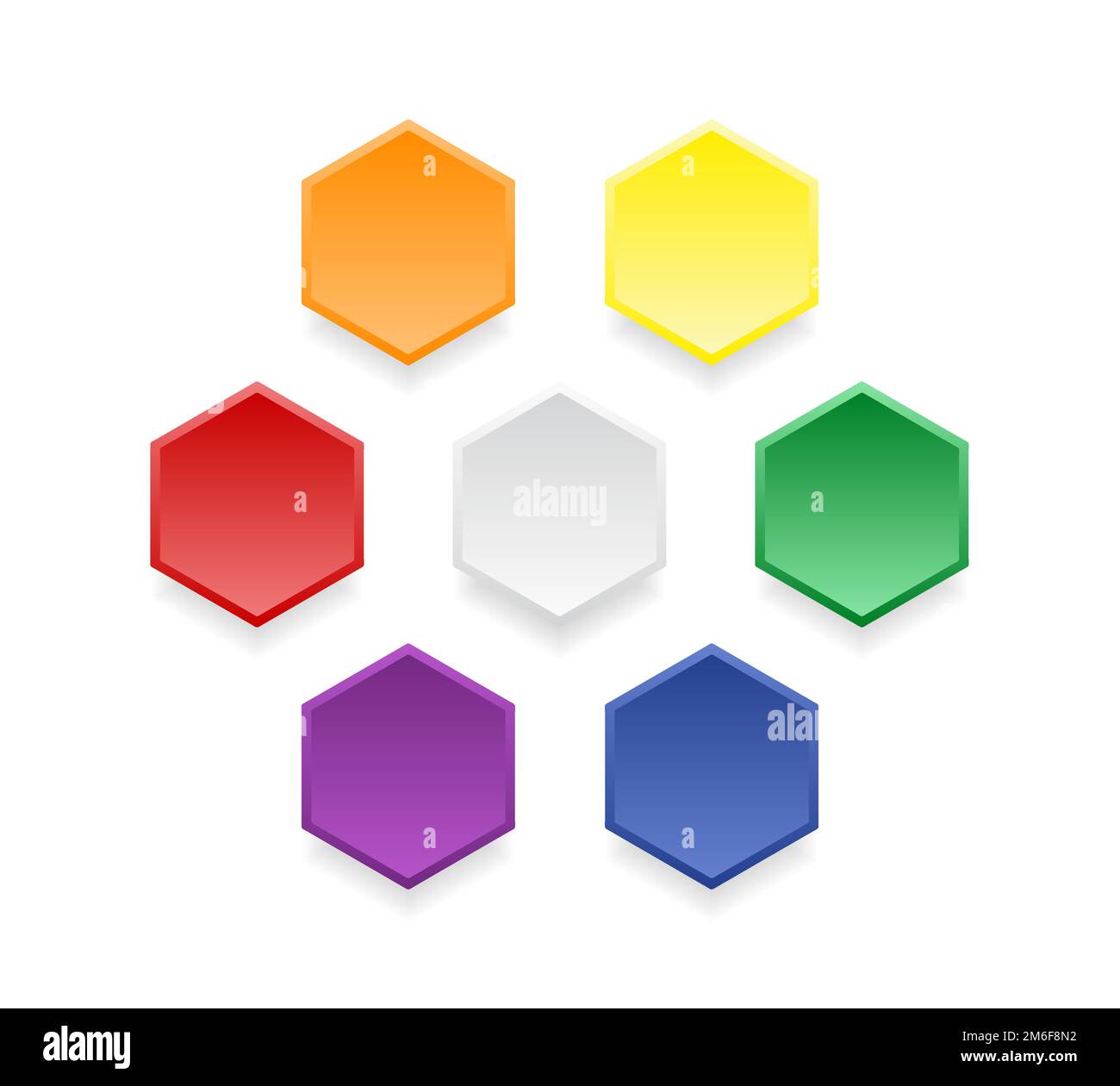 Hexagon button with shadow. Vector illustration Stock Vector Image ...