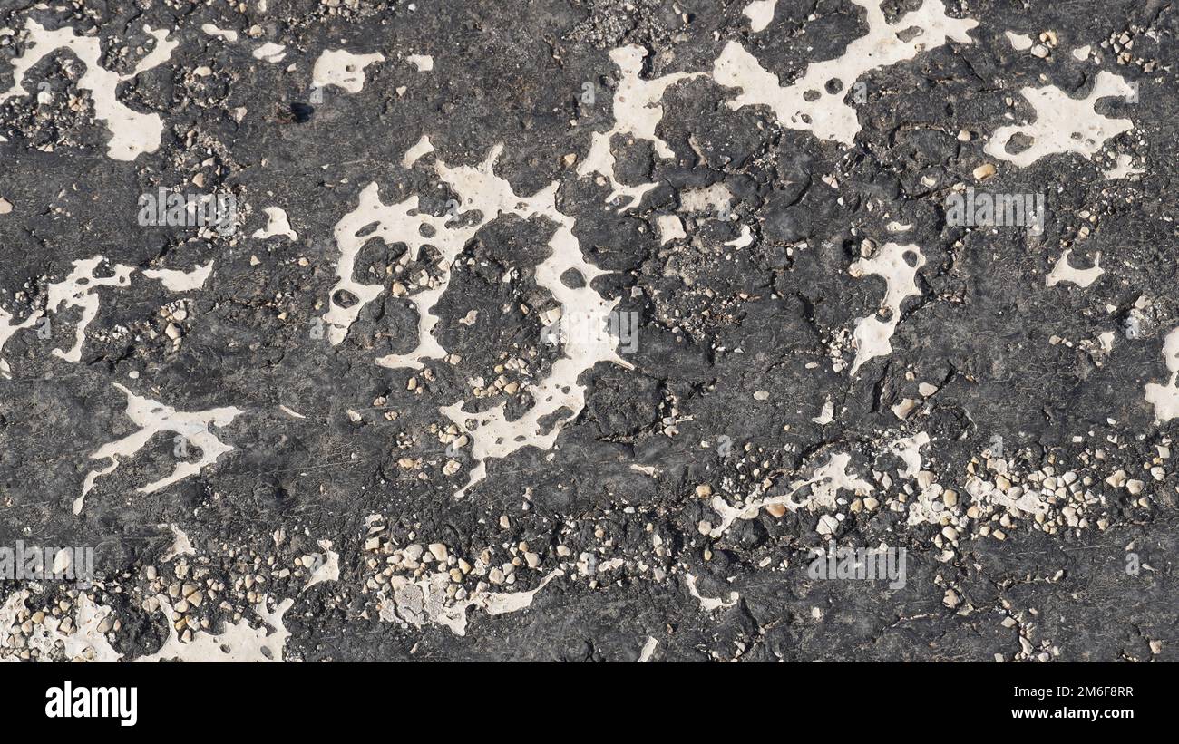 Grey concrete surface with black bitumen texture Stock Photo - Alamy