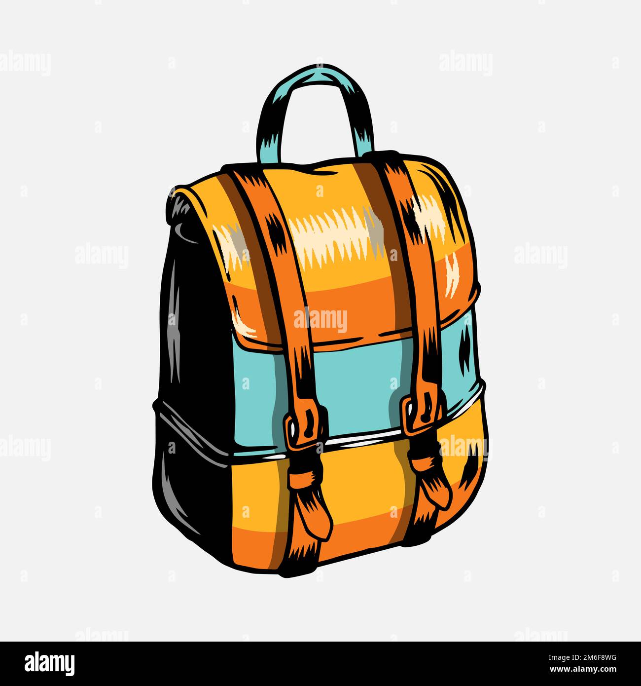 Colorful camping trip rucksack vector Stock Vector Image & Art - Alamy