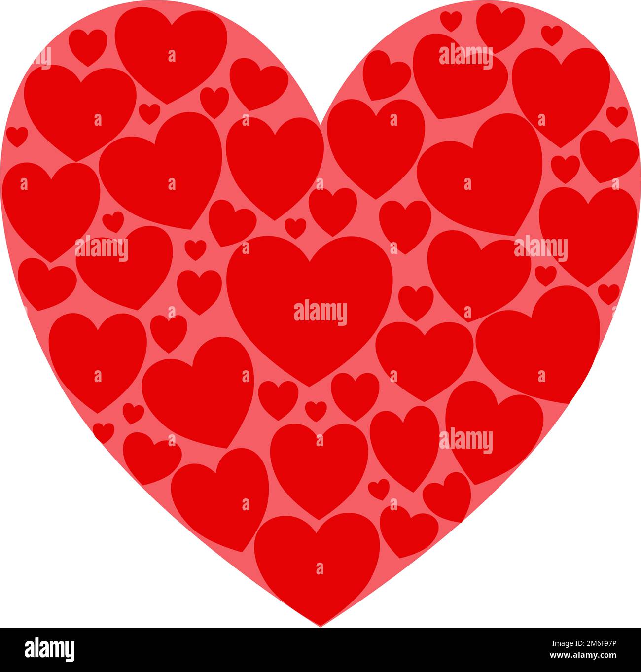 Symbolic hearts on red Stock Vector Images - Alamy