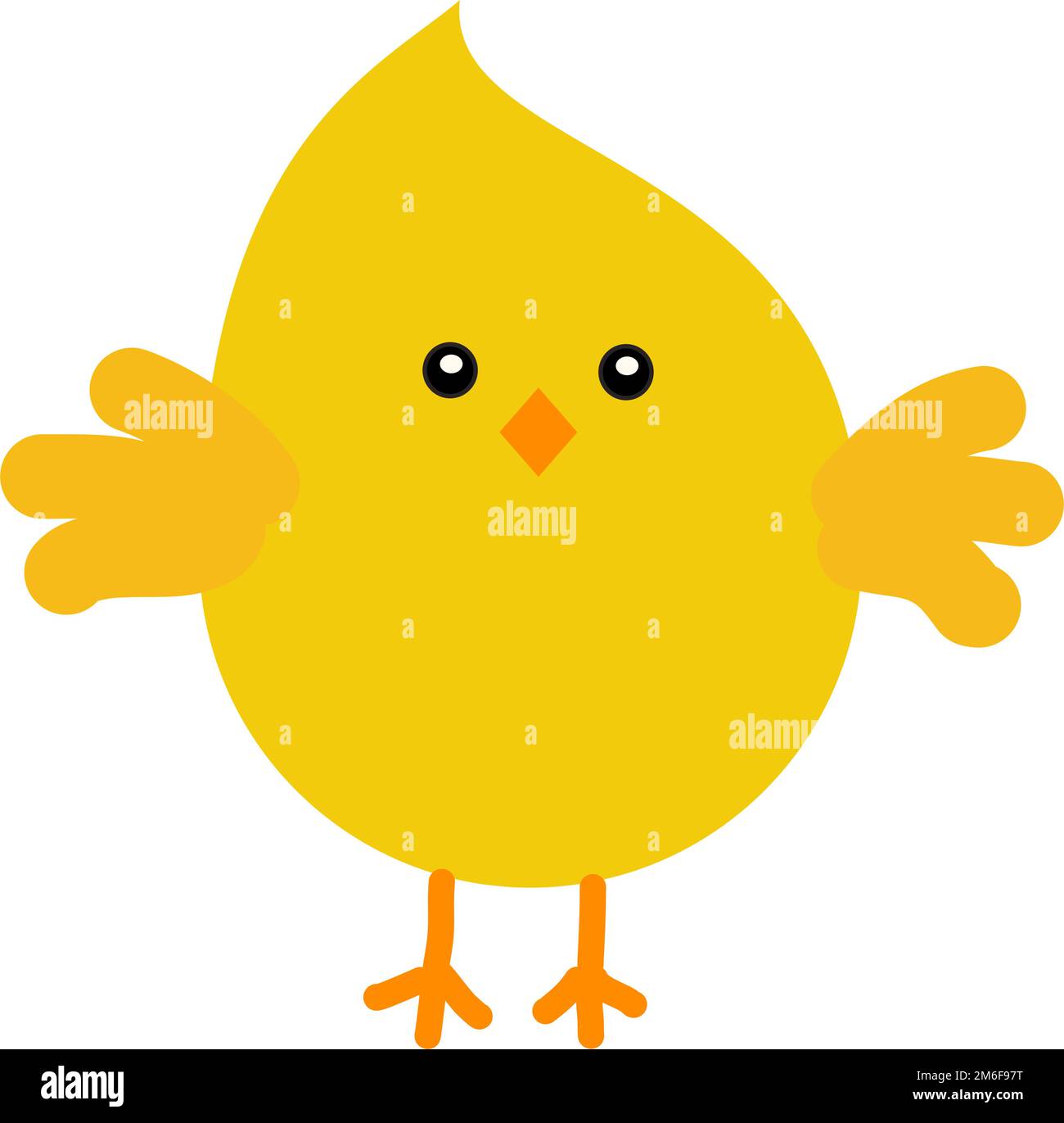 Cute Easter chick illustration isolated on backgroun Stock Vector Image ...