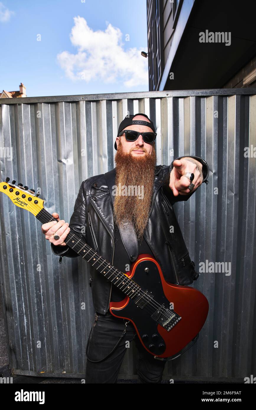 Mikey Demus, guitarist for the band Skindred, O2 Academy, Bristol Stock ...