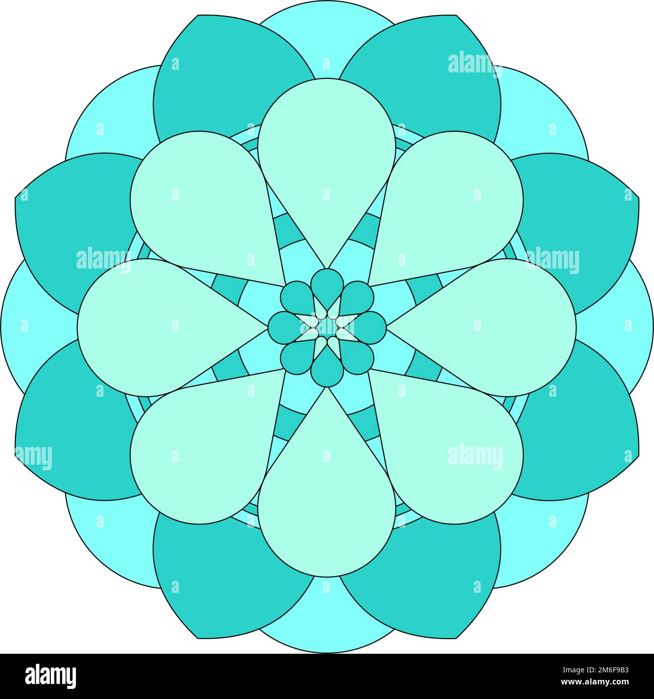 Mandala vector symmetrical round hi-res stock photography and images ...
