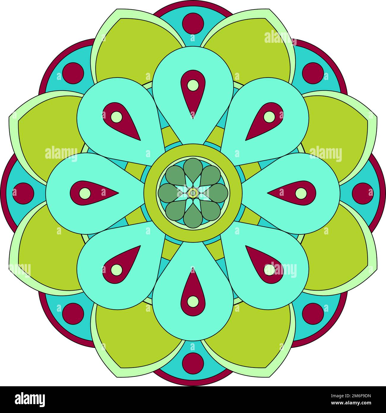 Symmetrical arabesque illustration Stock Vector Images - Alamy