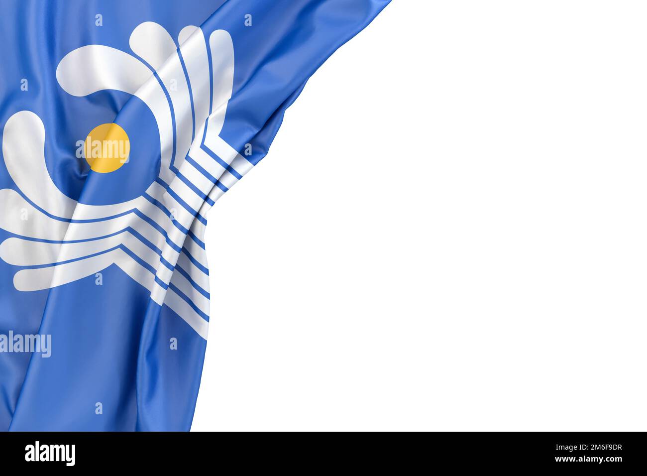 Flag of Commonwealth of Independent States in the corner on white ...