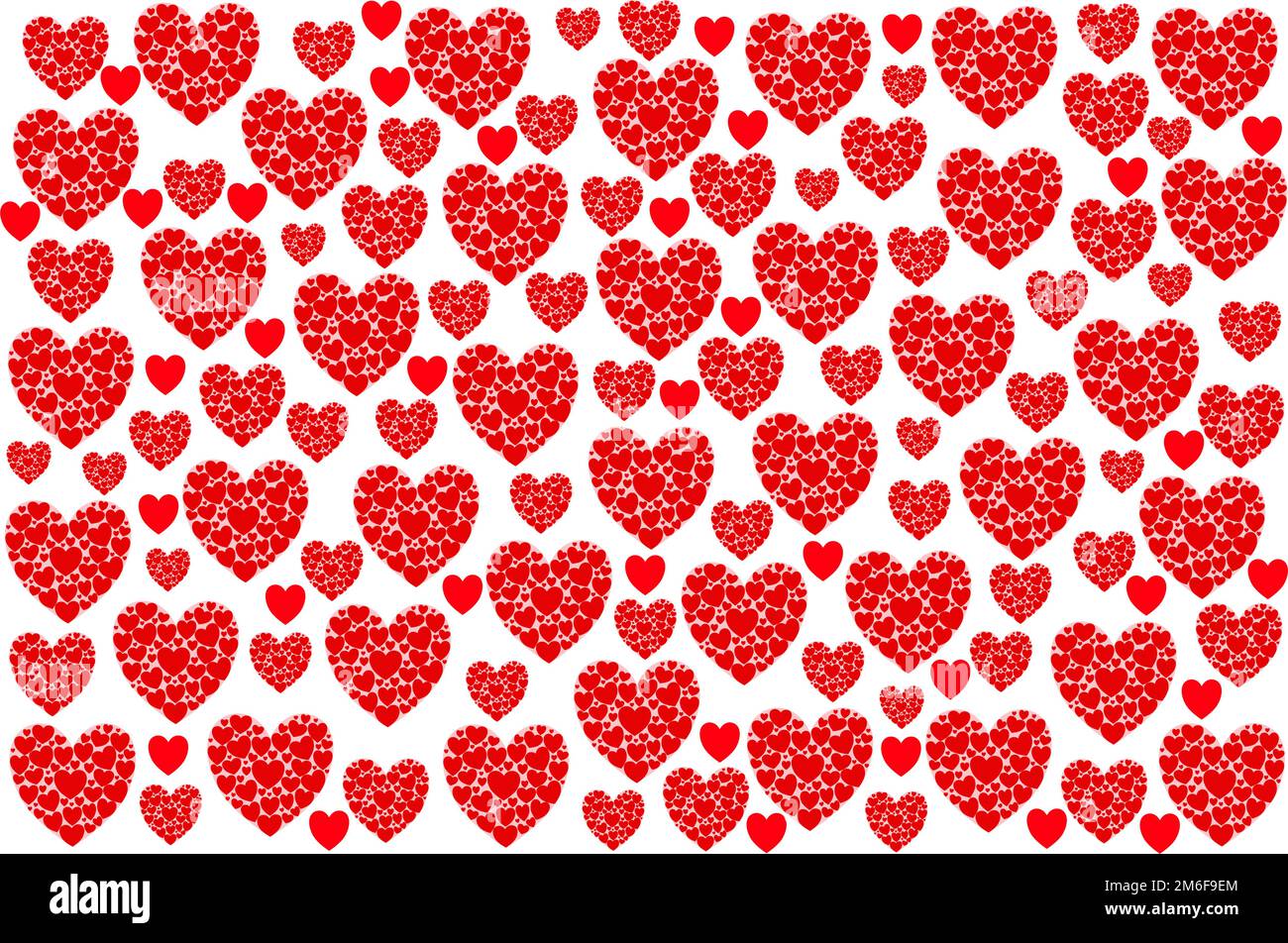 Many red hearts on Stock Vector Images - Alamy