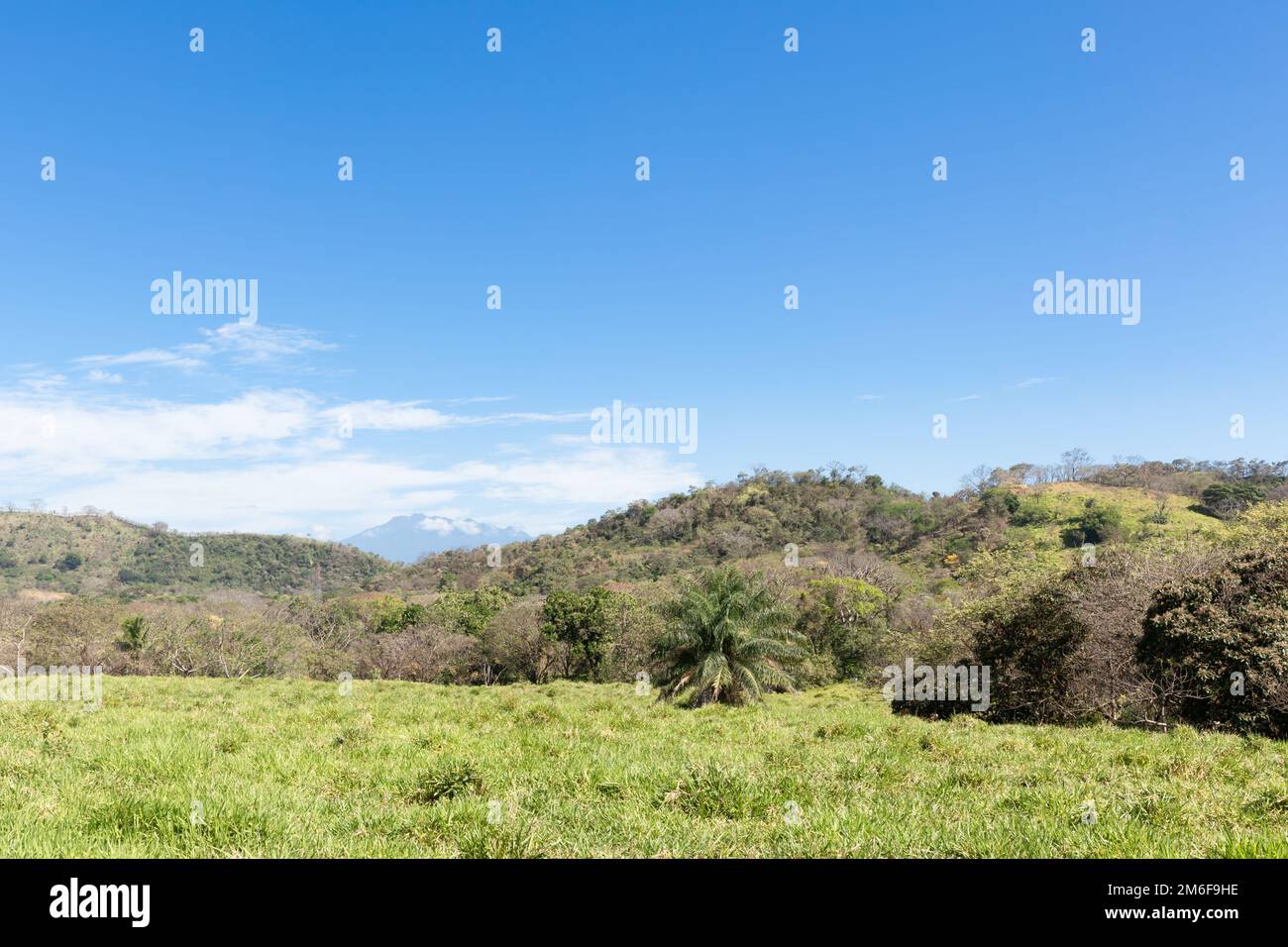 Panama David district, tropical vegetation and the Baru Volcano in the ...