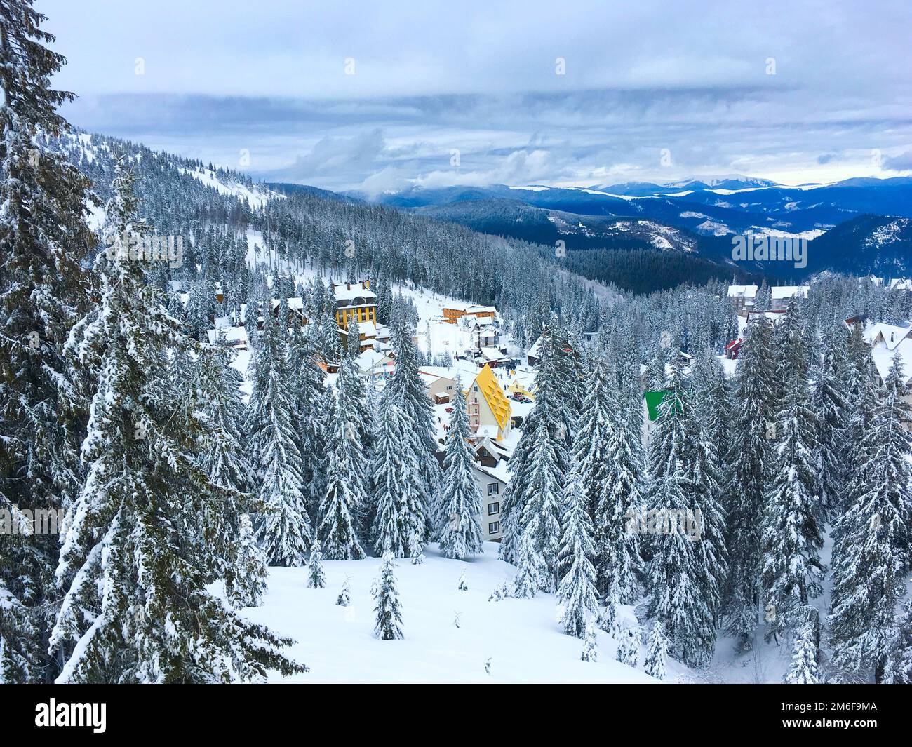 Ski resort Carpathians mountains Dragobrat Stock Photo - Alamy