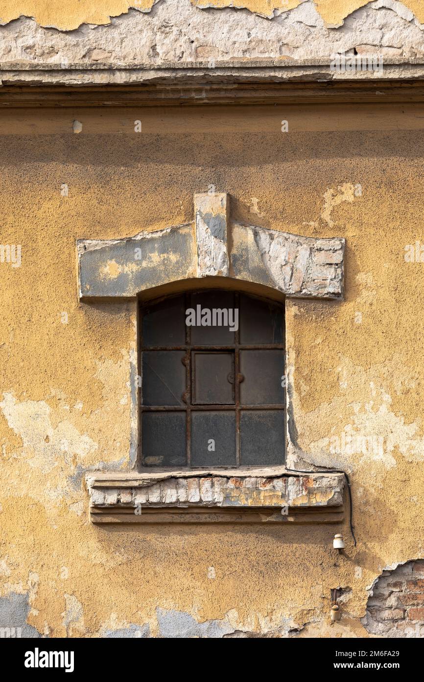 Window of an old abandoned factory Stock Photo - Alamy