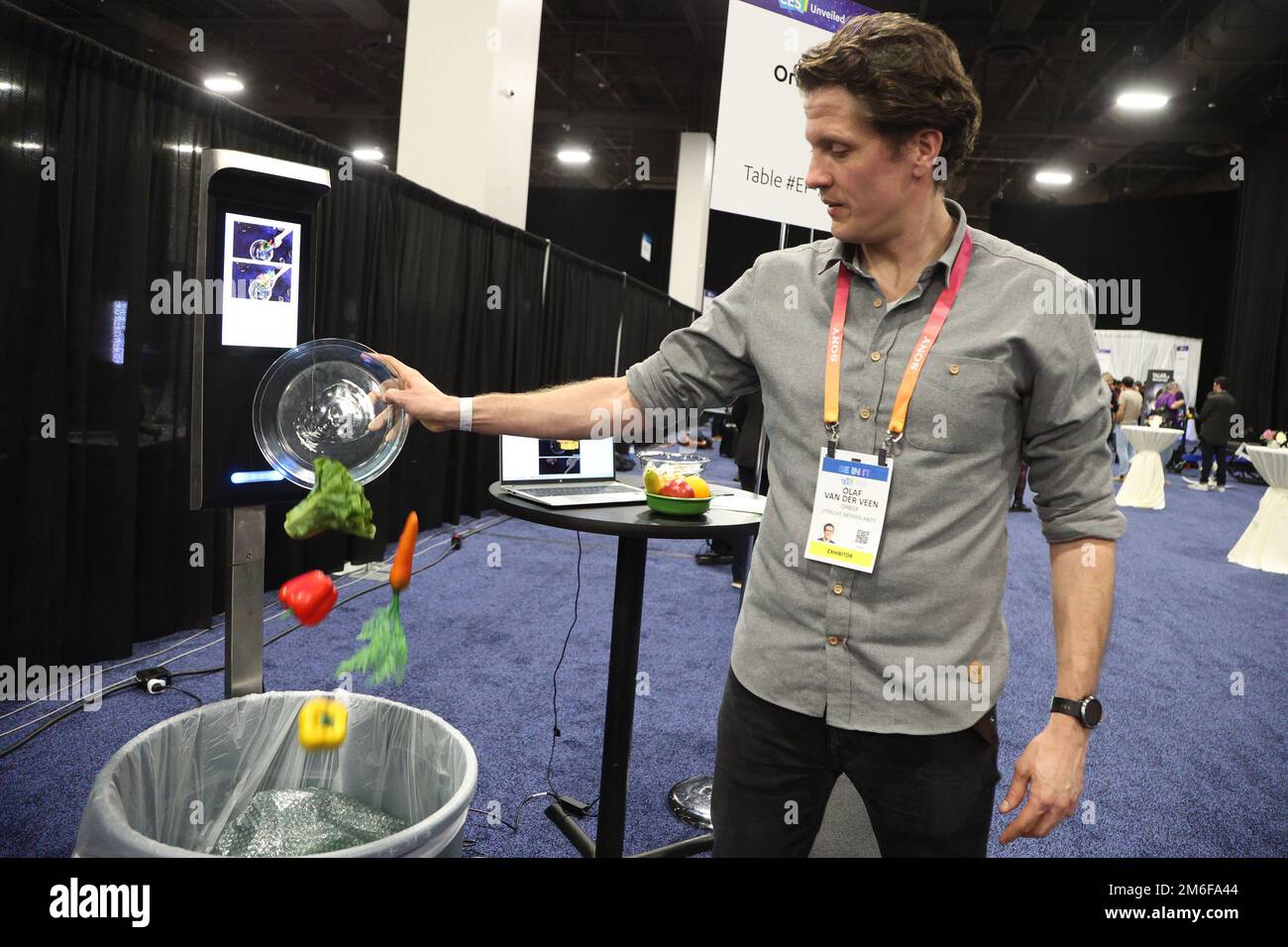 Las Vegas, United States. 03rd Jan, 2023. Exhibitor Olaf Van Der Veen ...