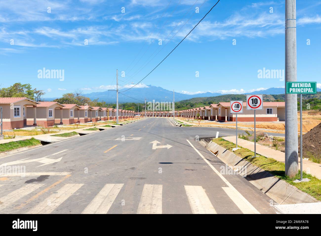 Panama David, houses in the residential center of Mata del Nance, Las ...