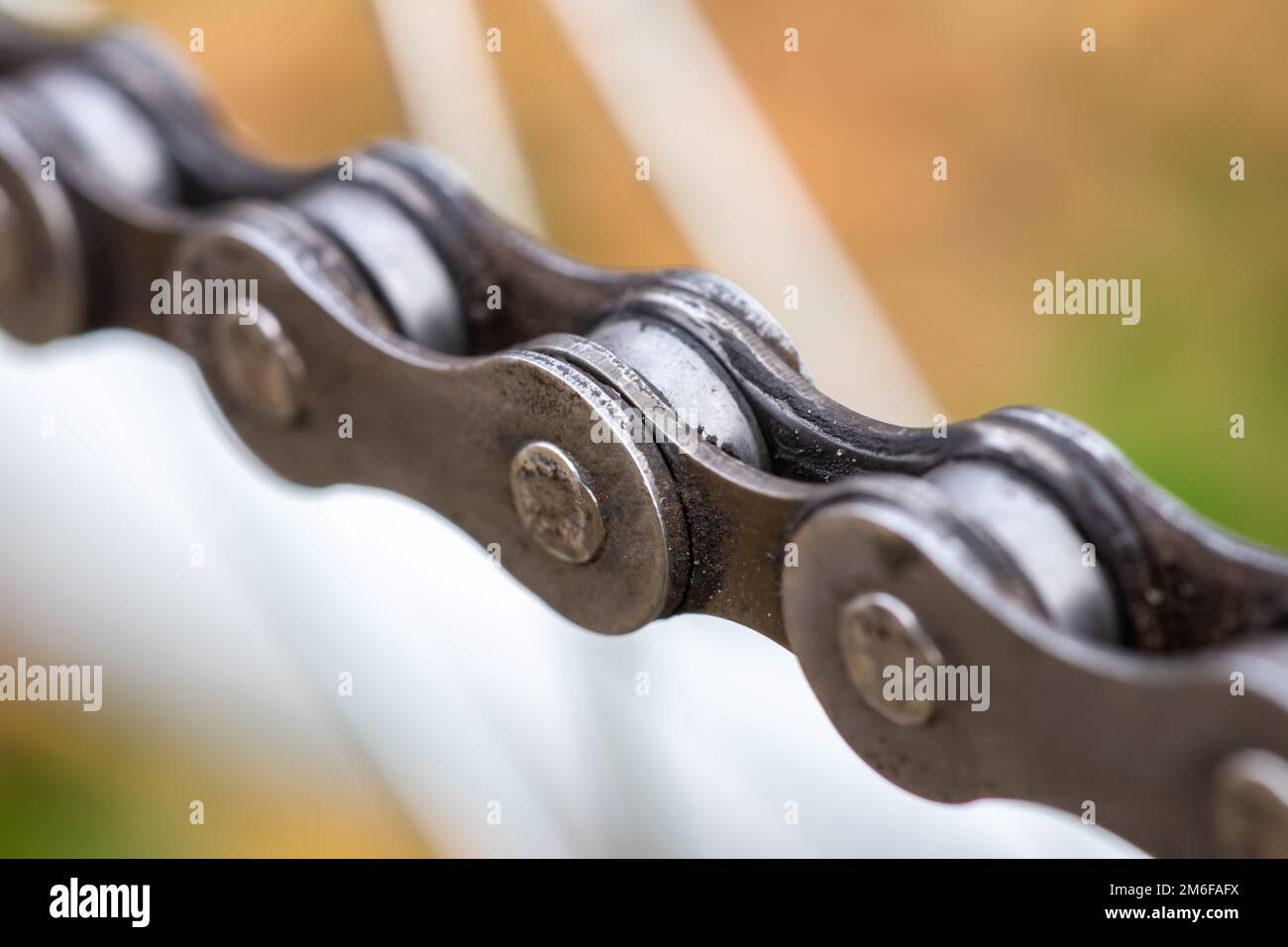 Bicycle Chain close up. Chain of mountain bike Stock Photo - Alamy