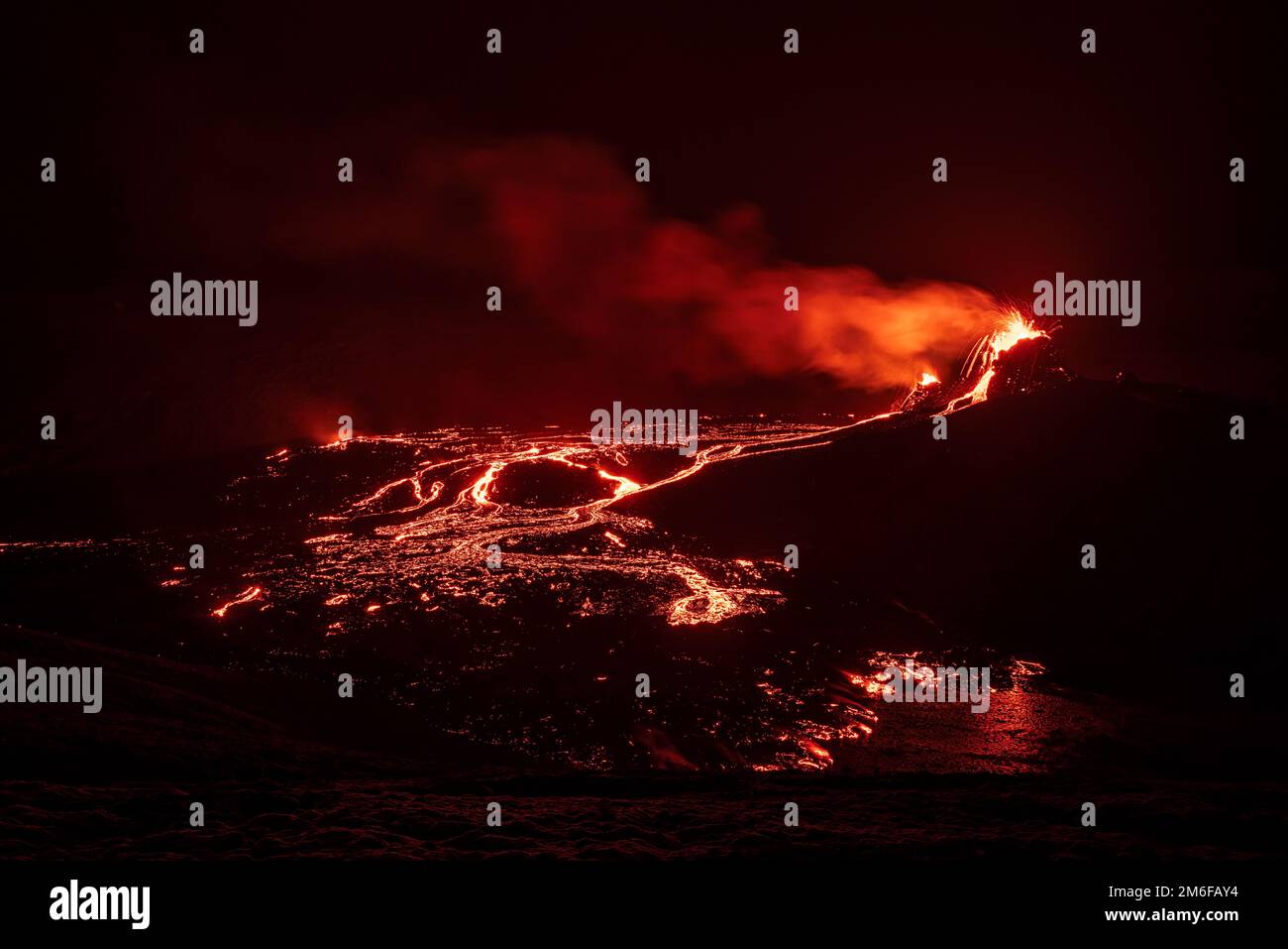 Fagradalsfjall volcanic eruption night hi-res stock photography and ...