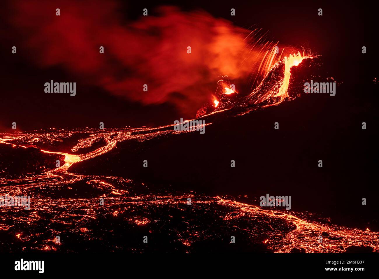 Fagradalsfjall volcanic eruption night hi-res stock photography and ...