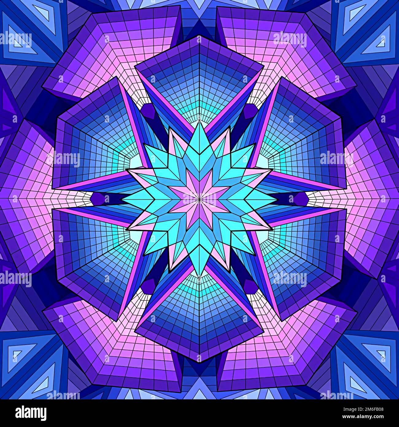 Manda with a mix of colors, blue, pink, and purple Stock Photo - Alamy