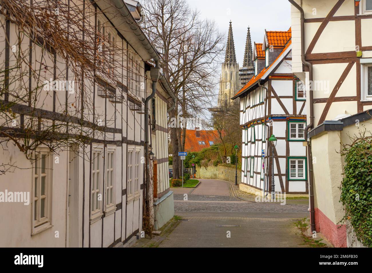 Old town of Soest with a view of the cathedral Stock Photo - Alamy