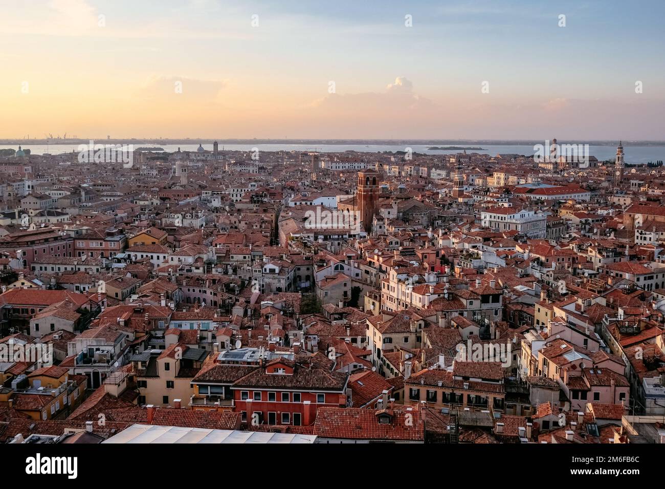 Aerial Panoramic View of Venice and the Lagoon from the top of ...
