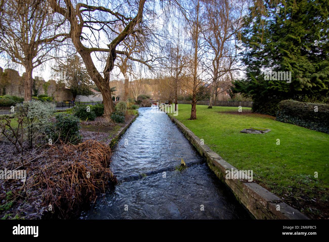 The Weirs river walk in Winchester, Hampshire, UK Stock Photo - Alamy