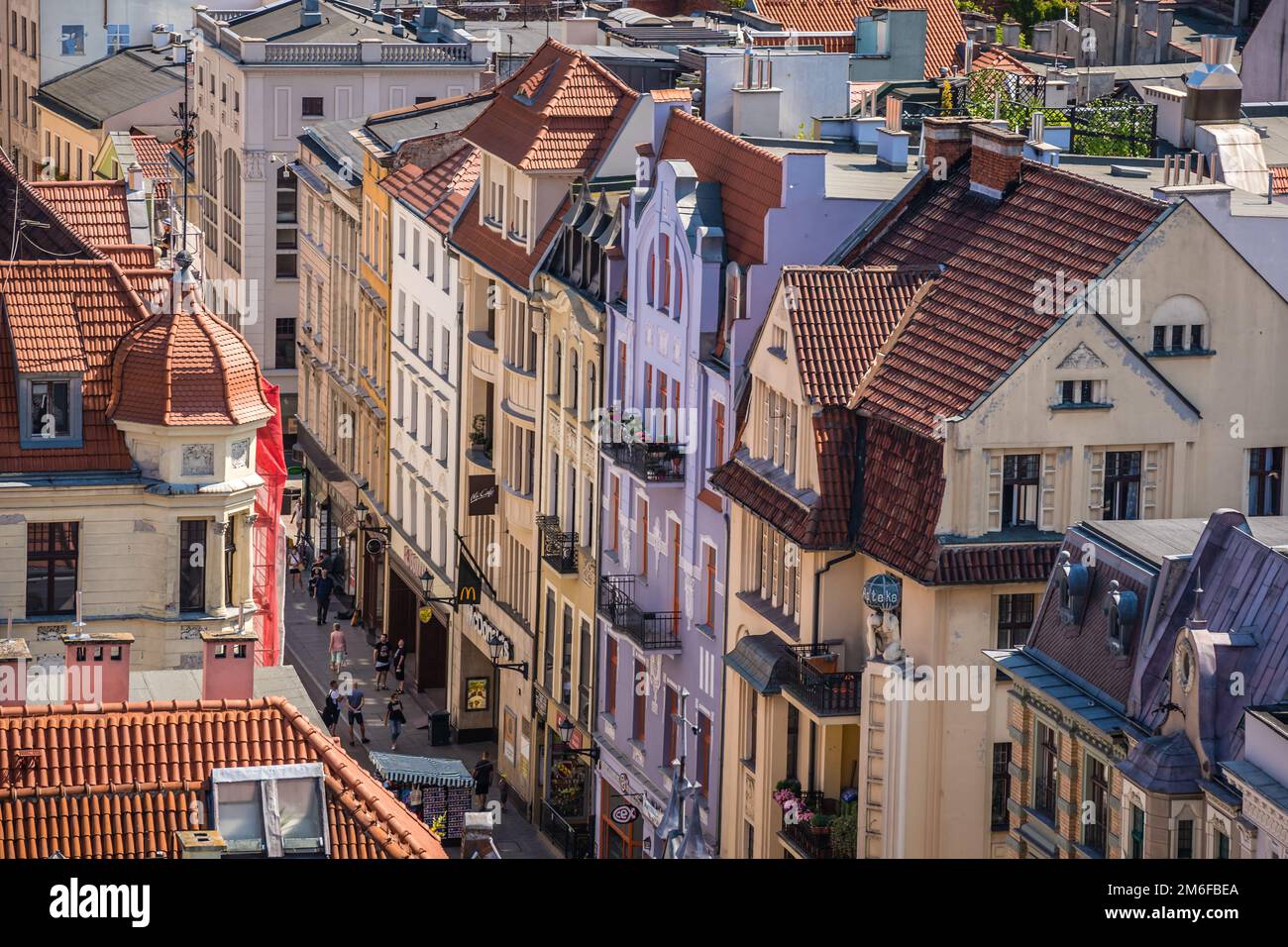 Streets of Torun Old town seen from above Stock Photo - Alamy