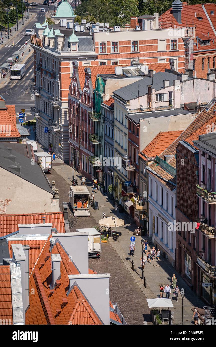 Streets of Torun Old town seen from above Stock Photo - Alamy