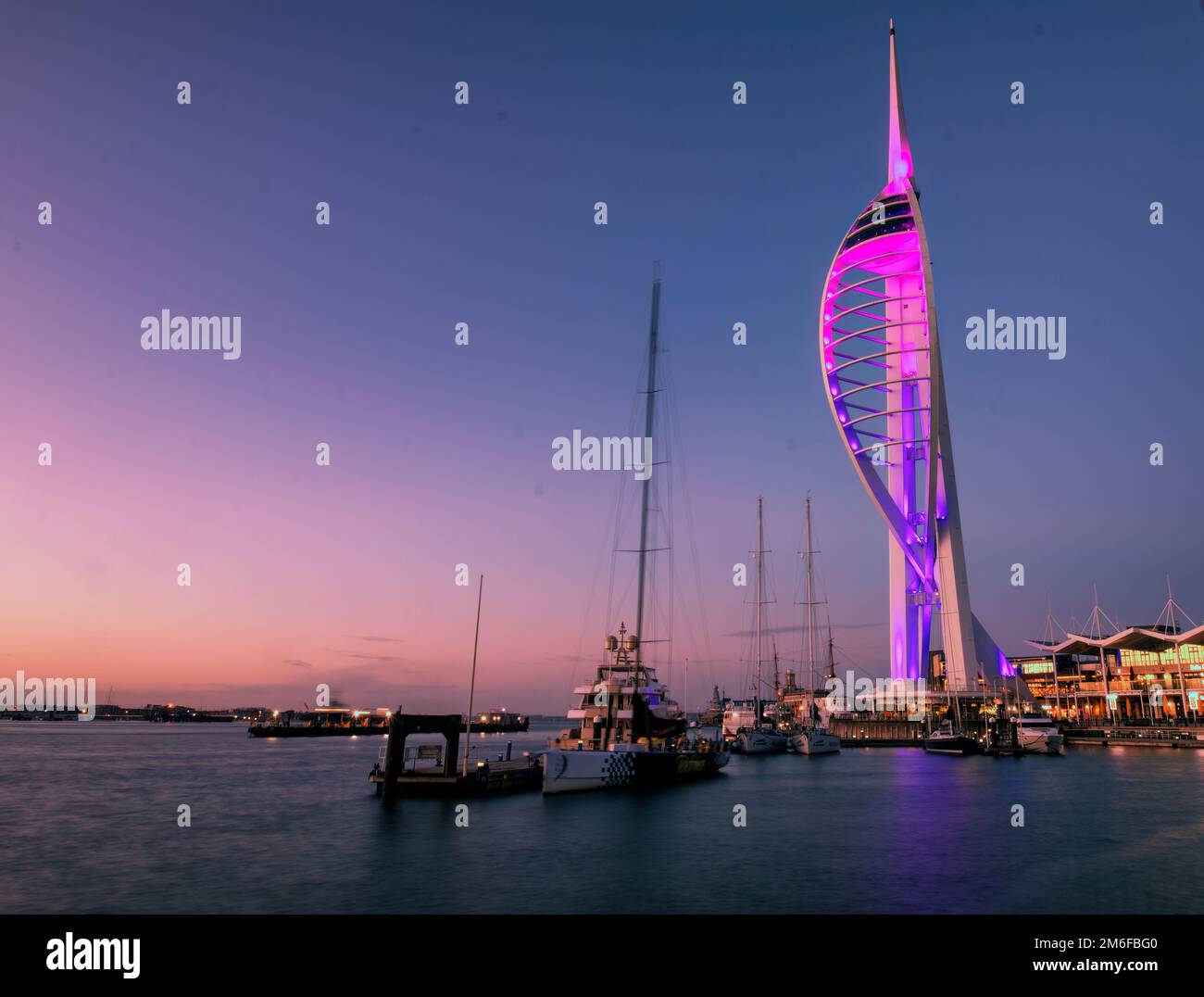 Illuminated spinnaker tower hi-res stock photography and images - Alamy