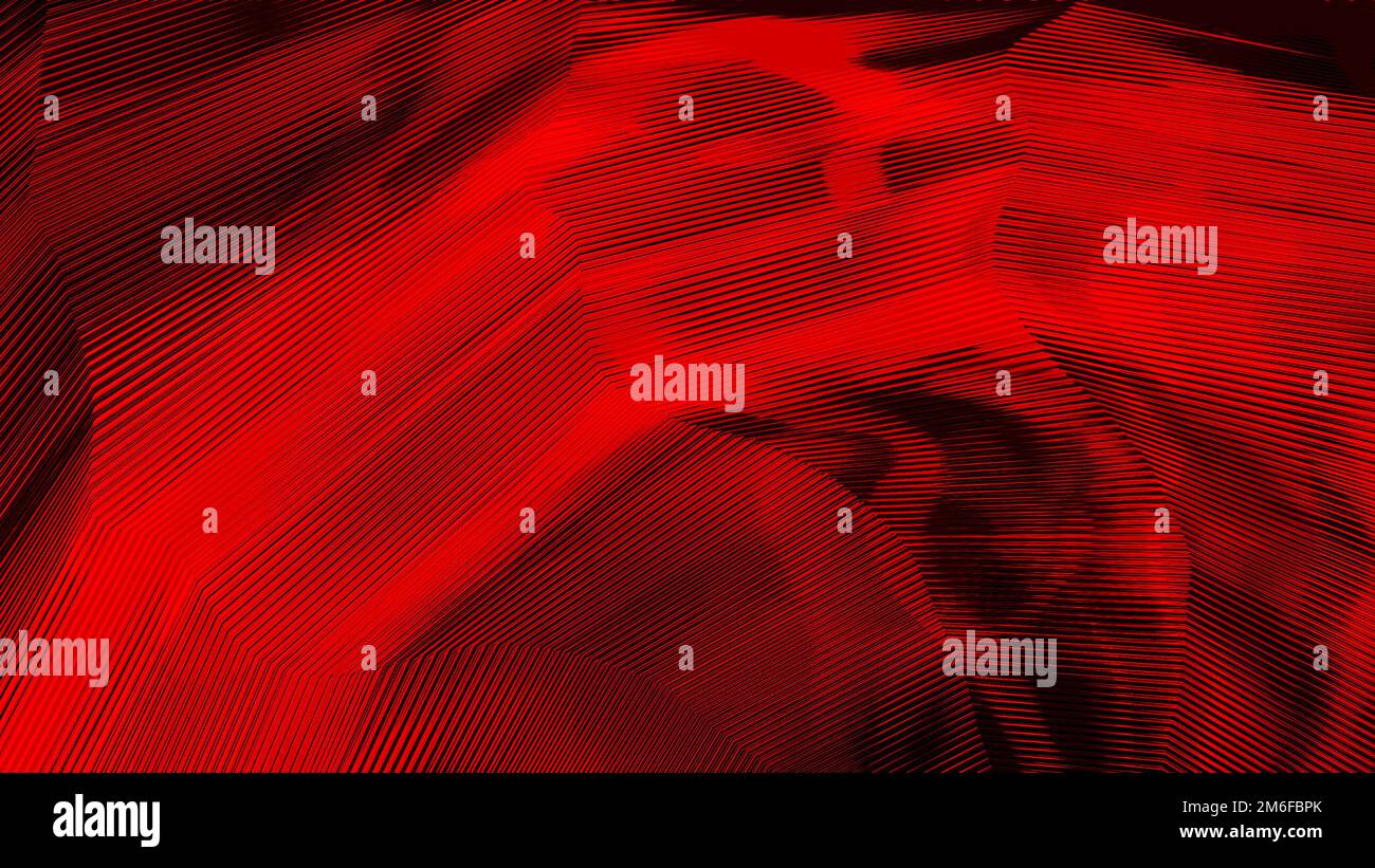 Contrast red geometric reflective lines high tech digital bg - abstract ...