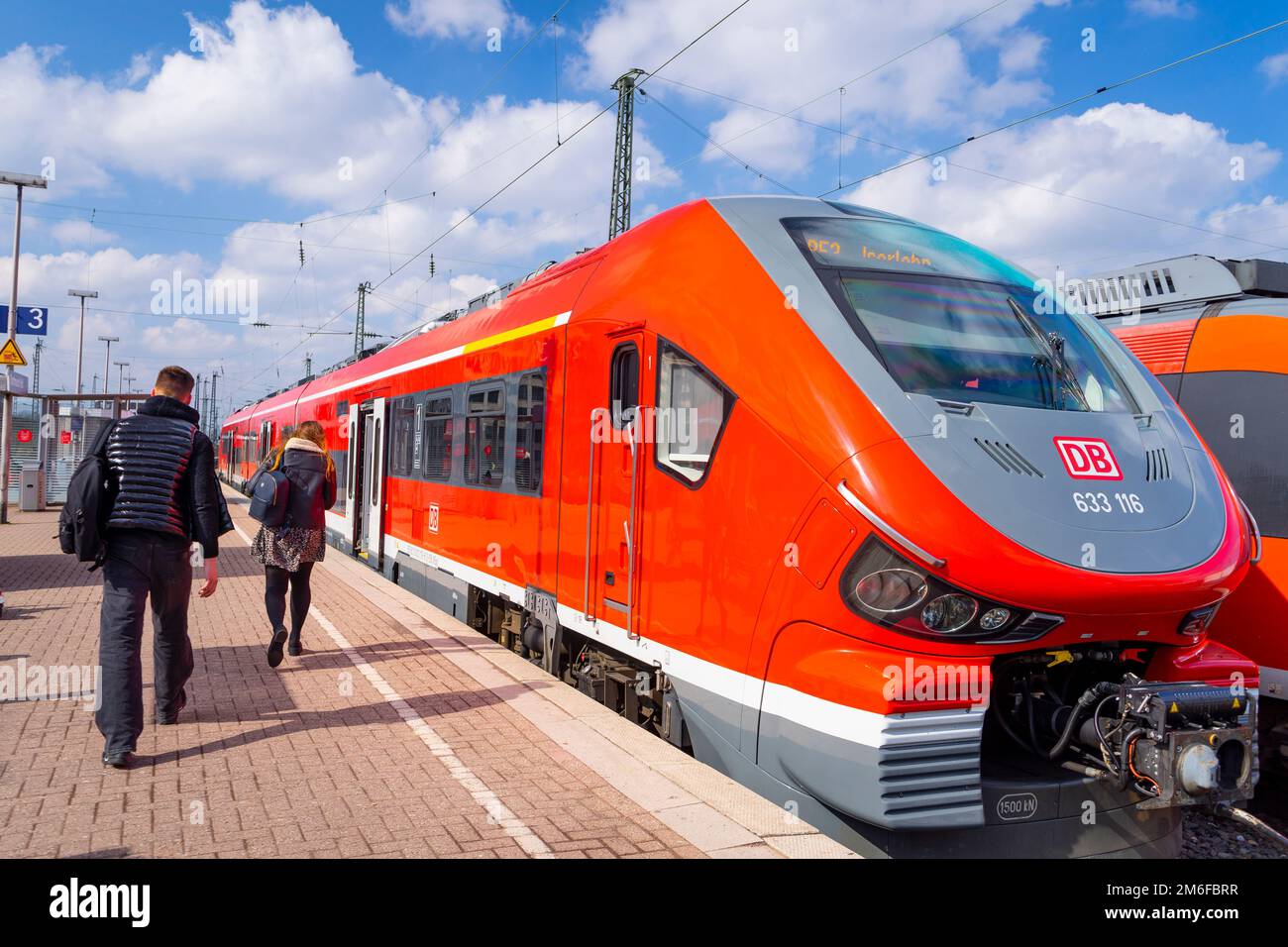 Two train hi-res stock photography and images - Alamy