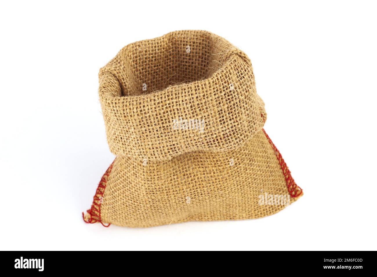 Empty burlap bag or sack to be filled in isolated on white Stock Photo ...