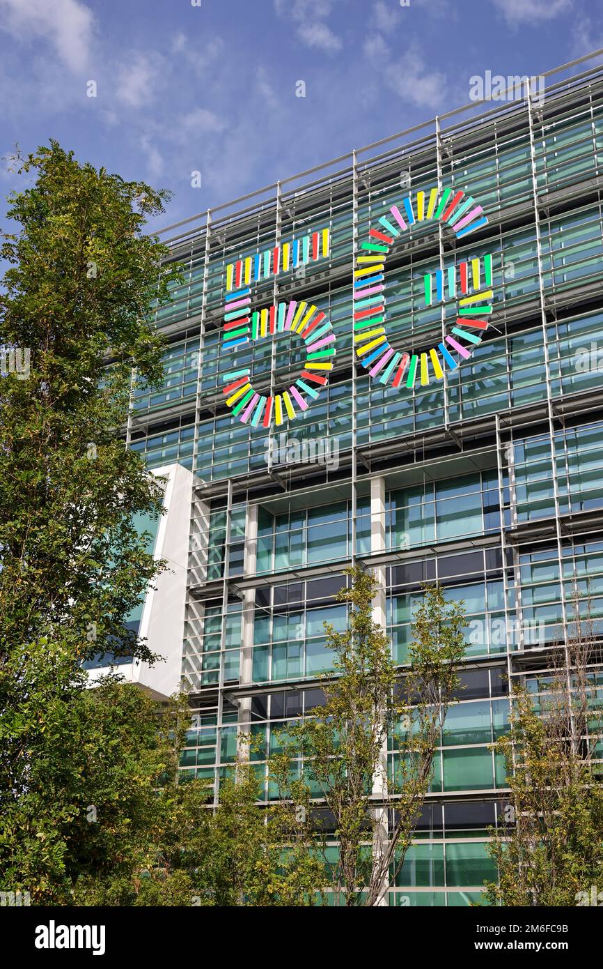 The head office building of the telecommunications company NOS in the ...