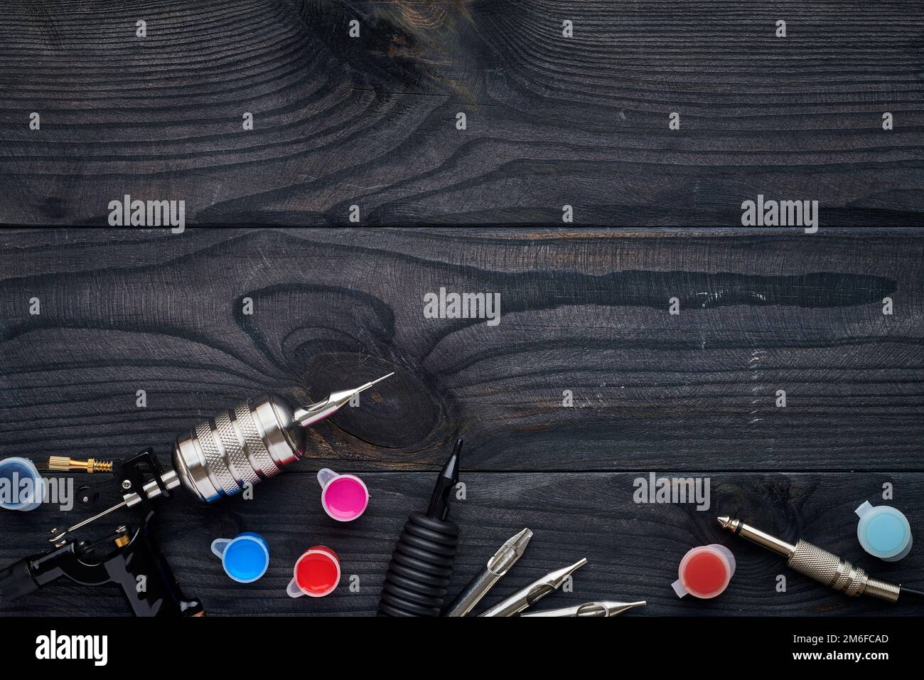 Tattoo machine, tools and supplies Stock Photo - Alamy