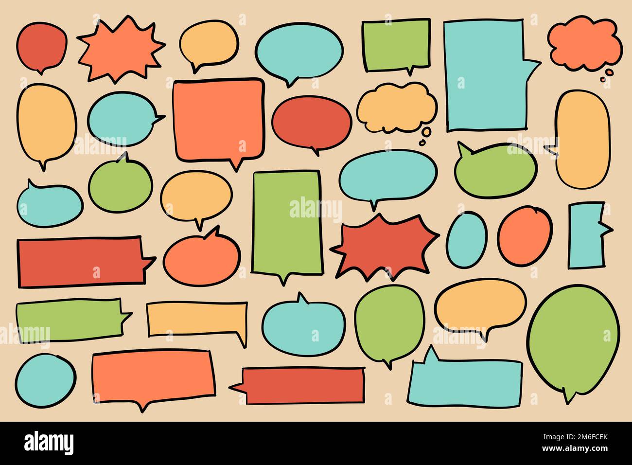 Collection of colorful speech bubbles vector Stock Vector Image & Art ...