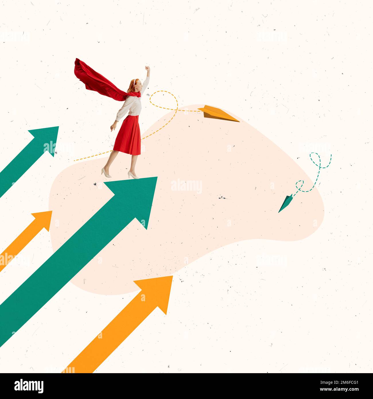 Contemporary art collage. Conceptual design. Professional ambitions and ...