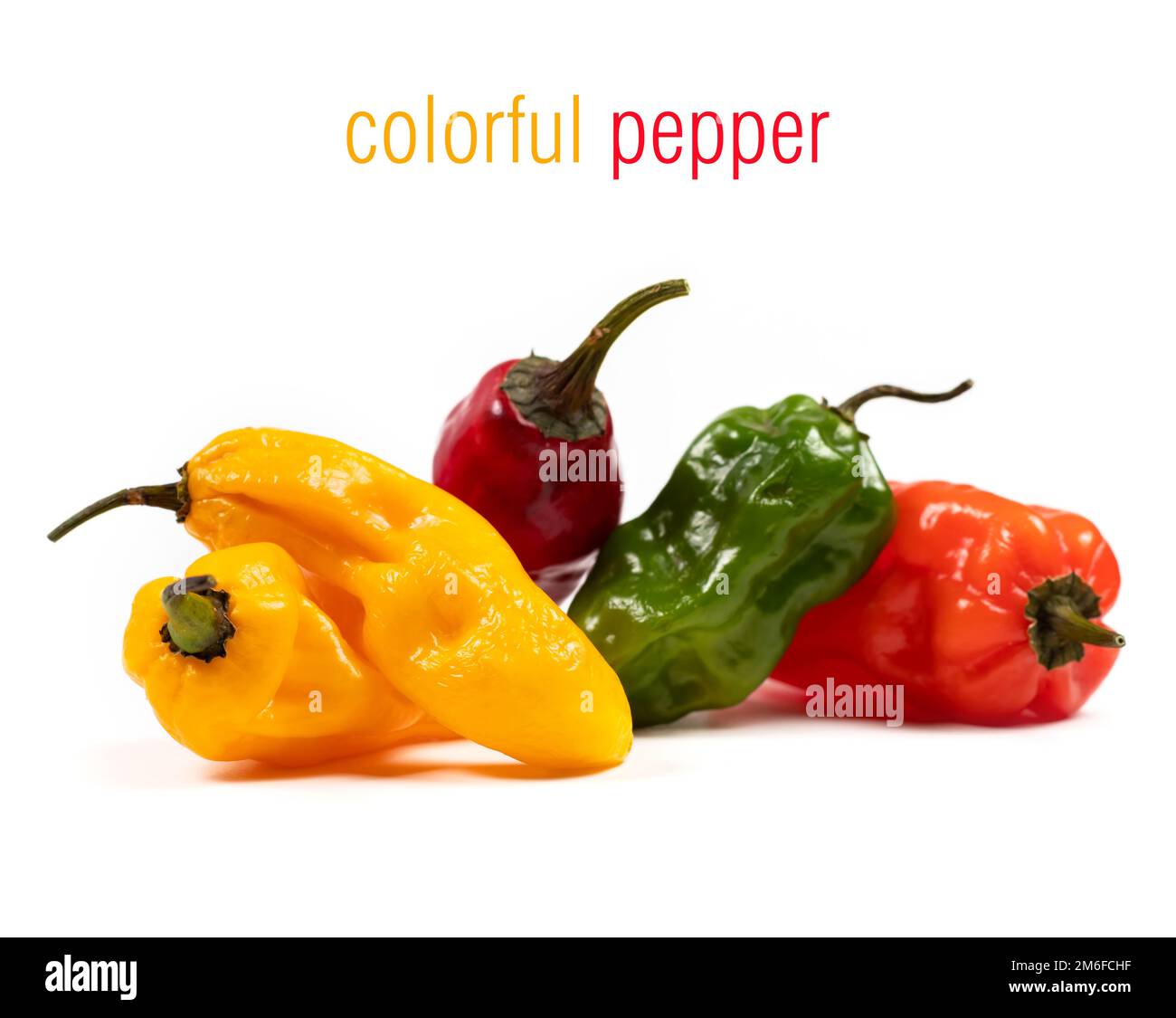 a colorful mix of the freshest and hottest chili peppers Stock Photo ...