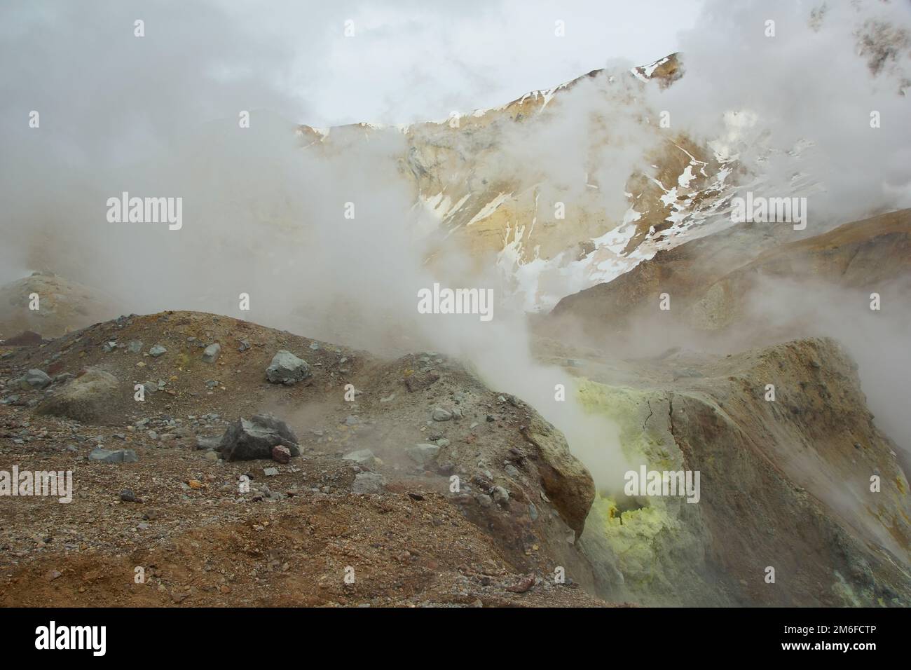 Climbing Mutnovsky volcano Stock Photo - Alamy