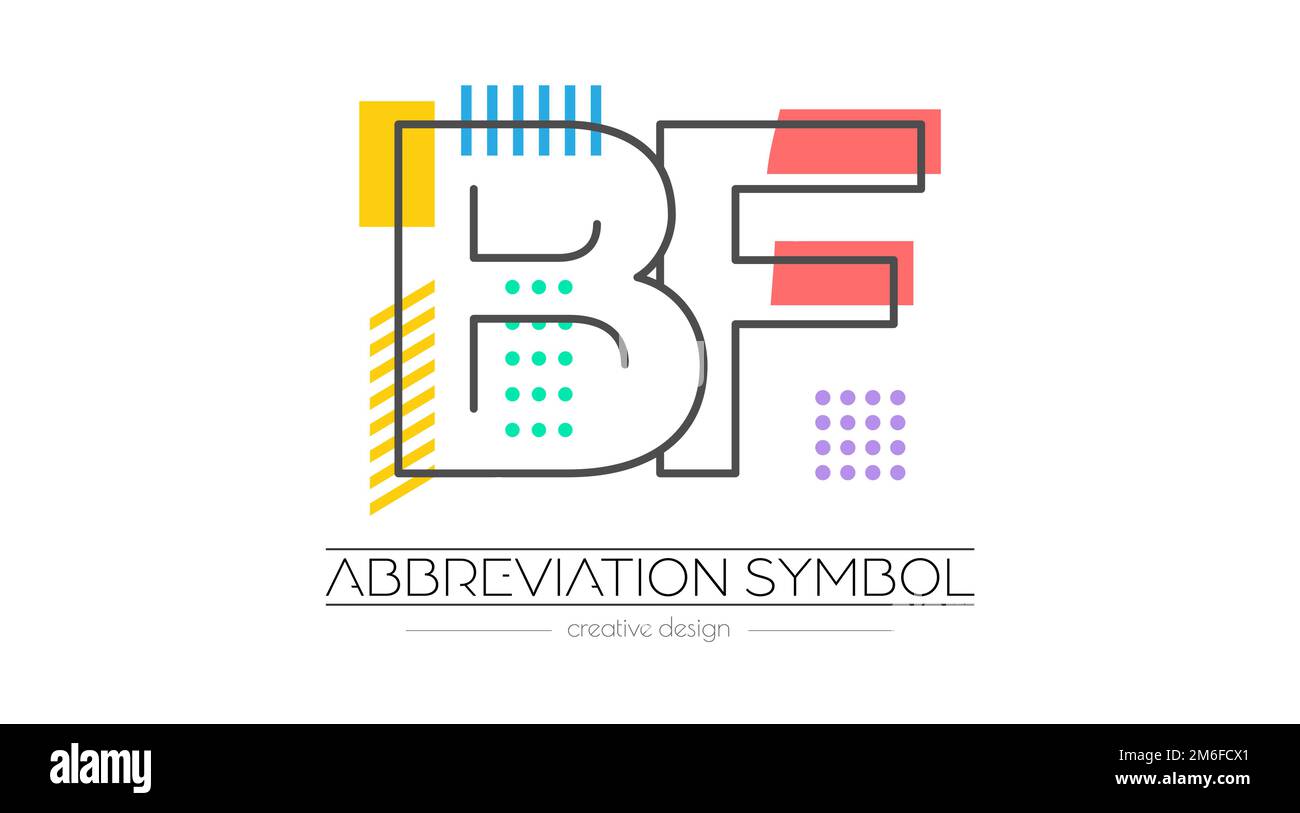 Letters B and F. Merging of two letters. Initials logo or abbreviation ...