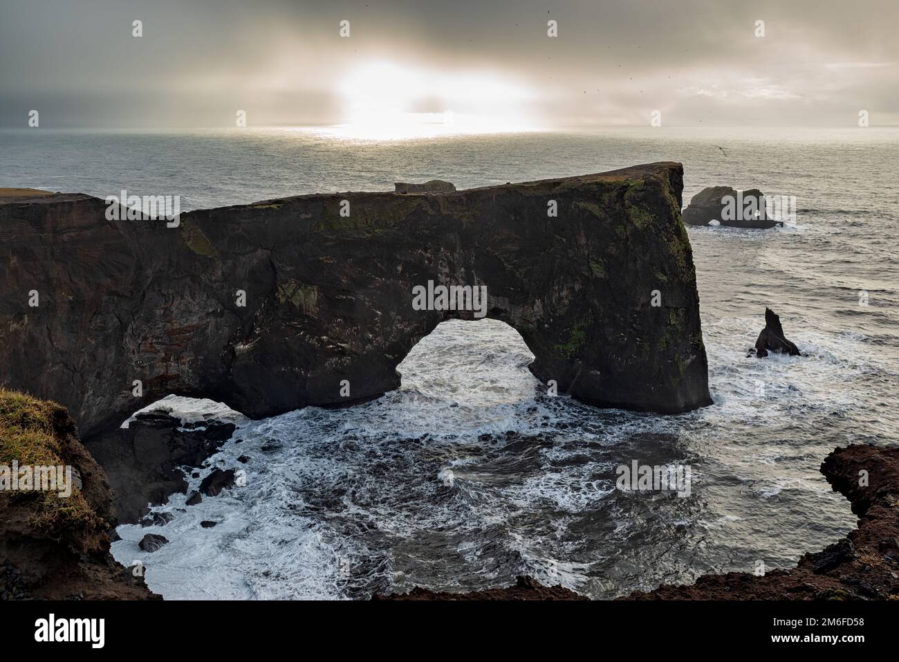 Natural arch of Dyrholaey in South Iceland Stock Photo - Alamy Natural arch of Dyrholaey in South Iceland Stock Photo - Alamy