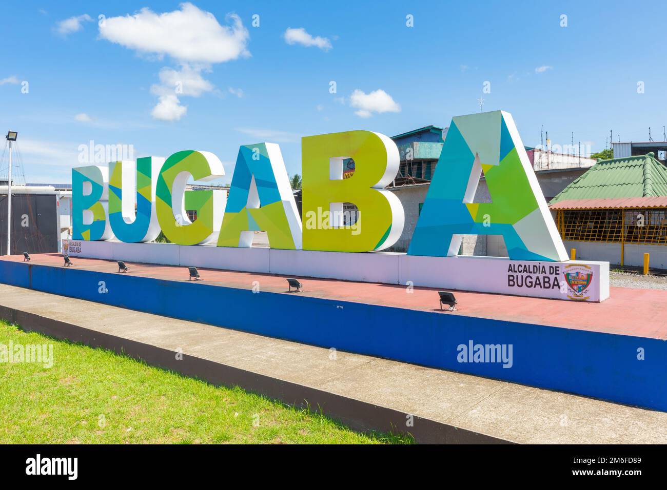 Panama Bugaba town in Chiriqui province, welcome sign Stock Photo - Alamy