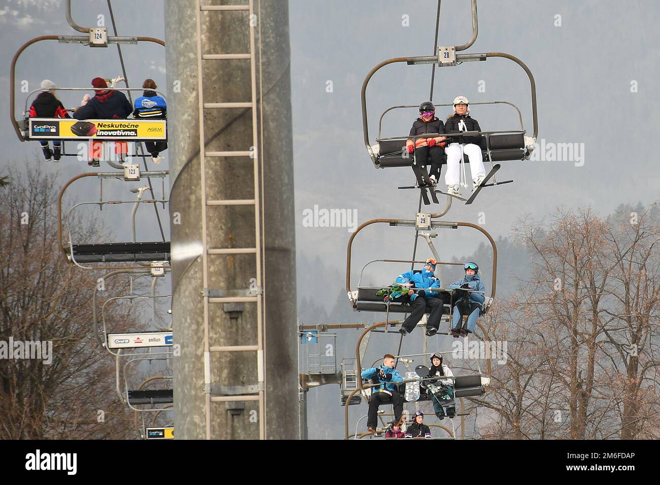 The international ski resort Snow Paradise in Velka Raca, highest peak ...