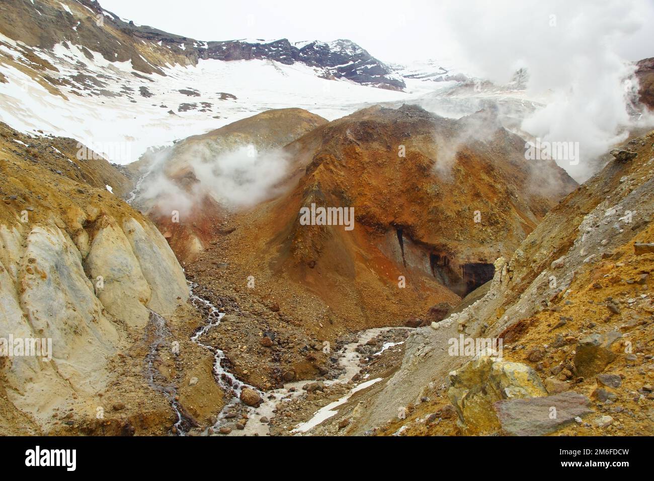 Morning ascent to the Mutnovsky volcano Stock Photo - Alamy